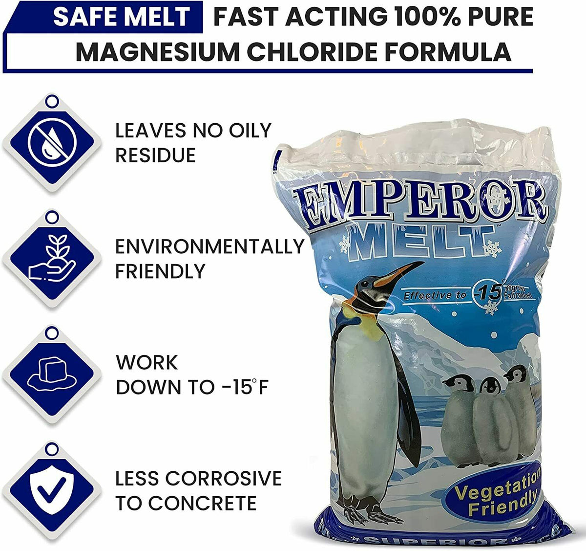 Blue Emperor Ice Melt Environmentally Friendly and Pet Safe Ice Melt 5 ...